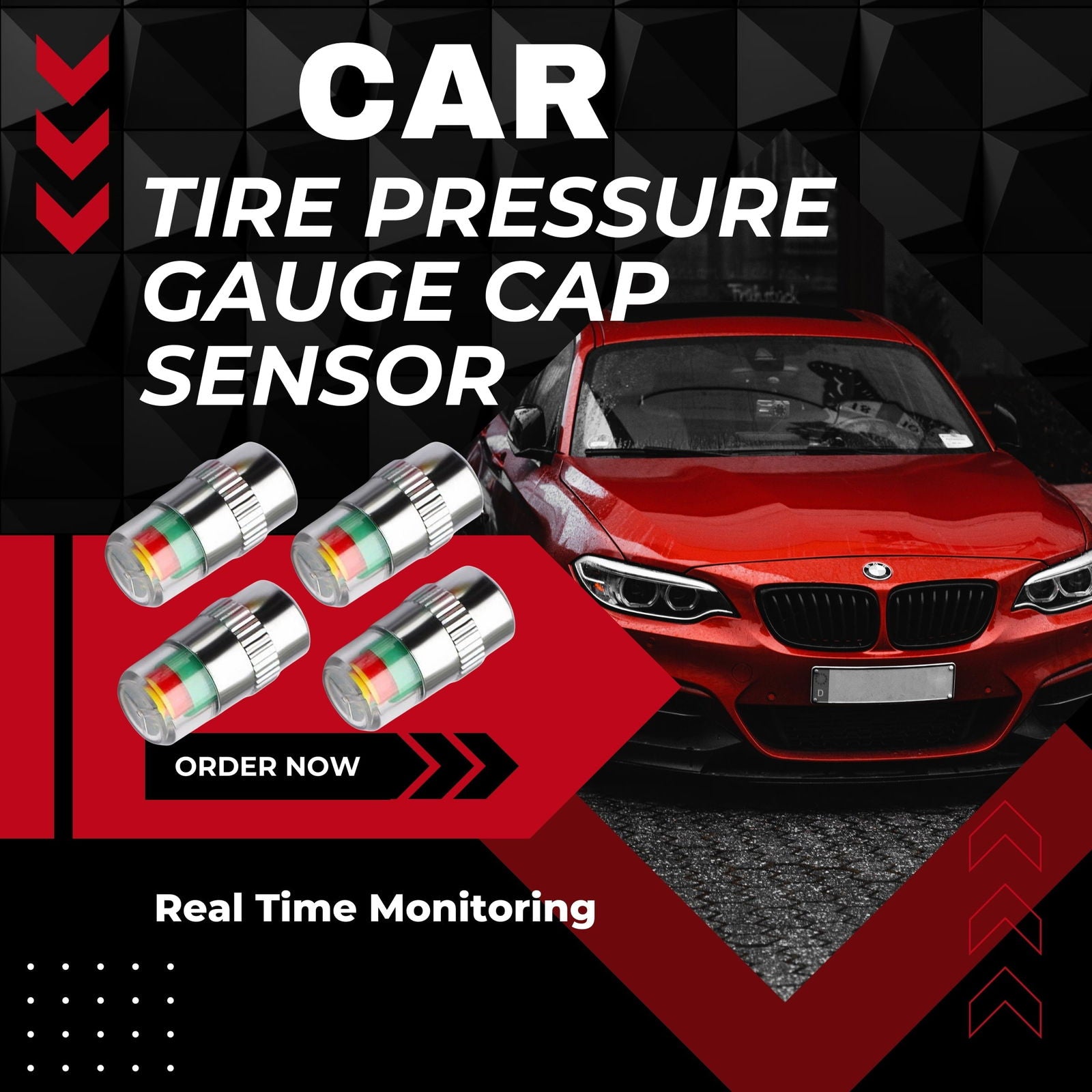 (8pcs Set) Tire Pressure Gauge Cap Sensor for Car