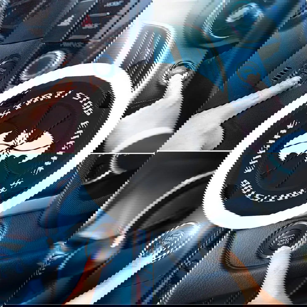 ( কালো কালার ) Aluminum Made Key Start Button Cover Decorative Rotary