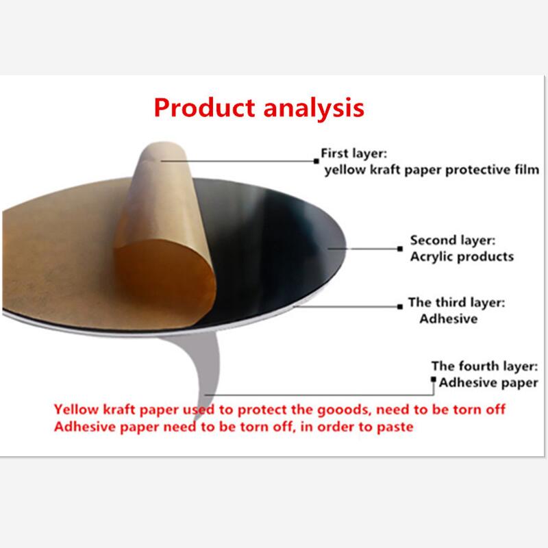 Modern World Map Acrylic Decorative 3D Wall Sticker For Living Room Be