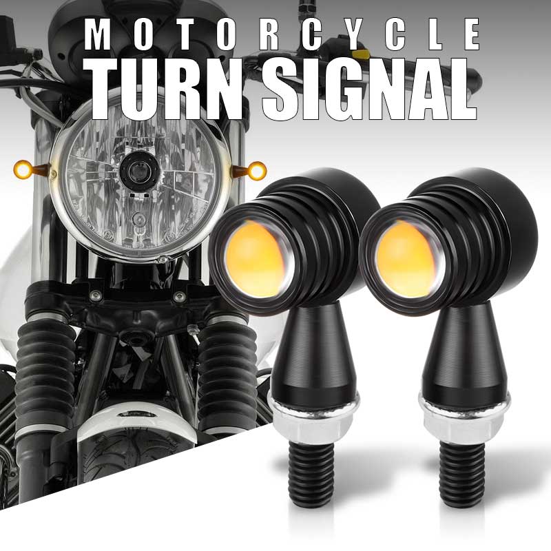 Motorcycle Mini Bullet Flashing Light Indicator-2pcs Set