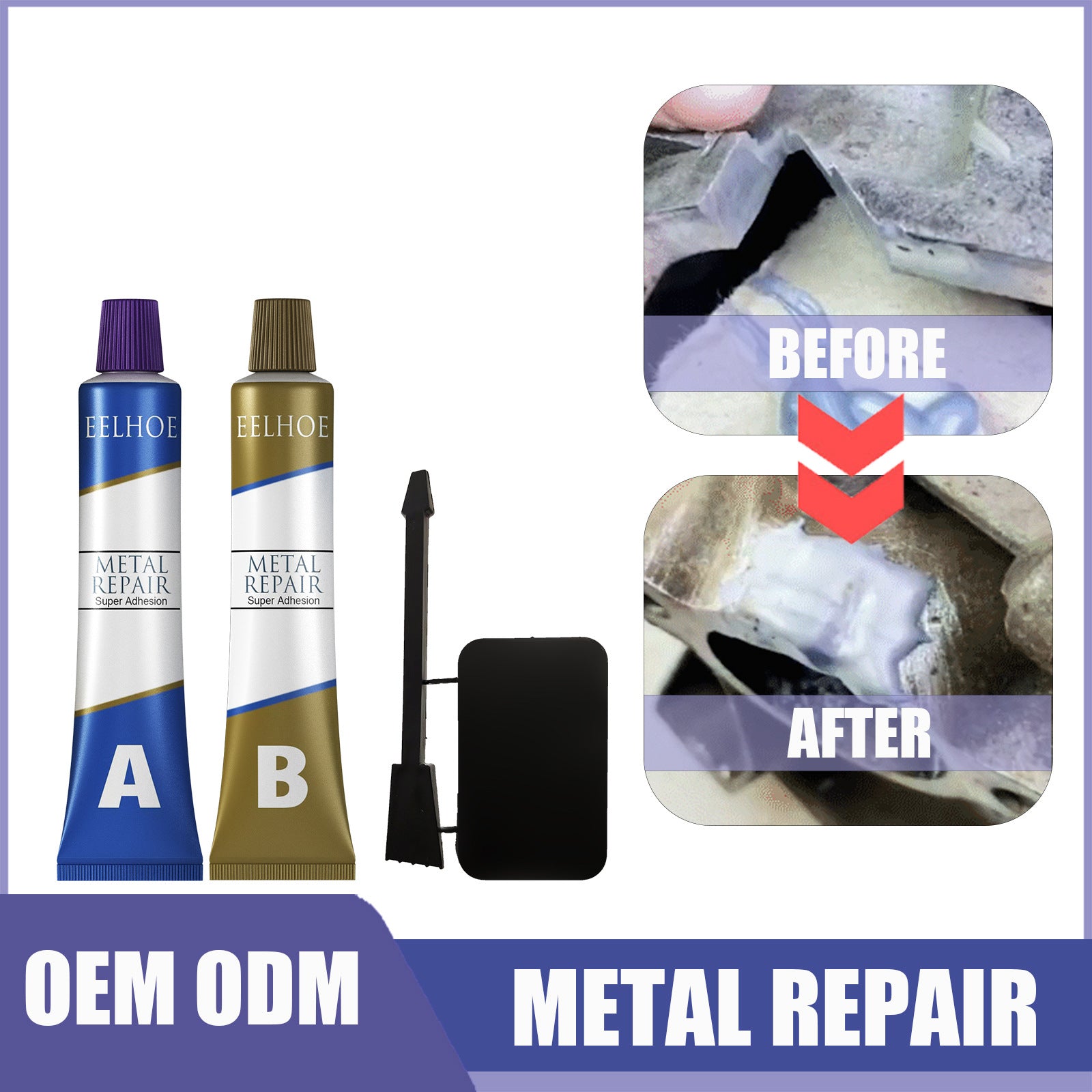 Alternative to welding, repair AB glue-2 Pair